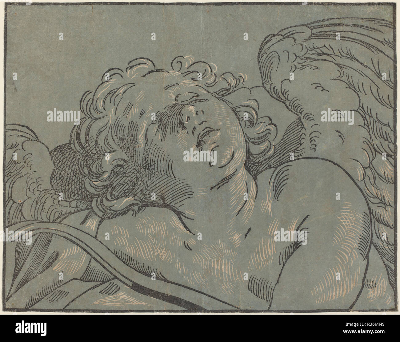 Cupid Asleep. Medium: chiaroscuro woodcut. Museum: National Gallery of ...