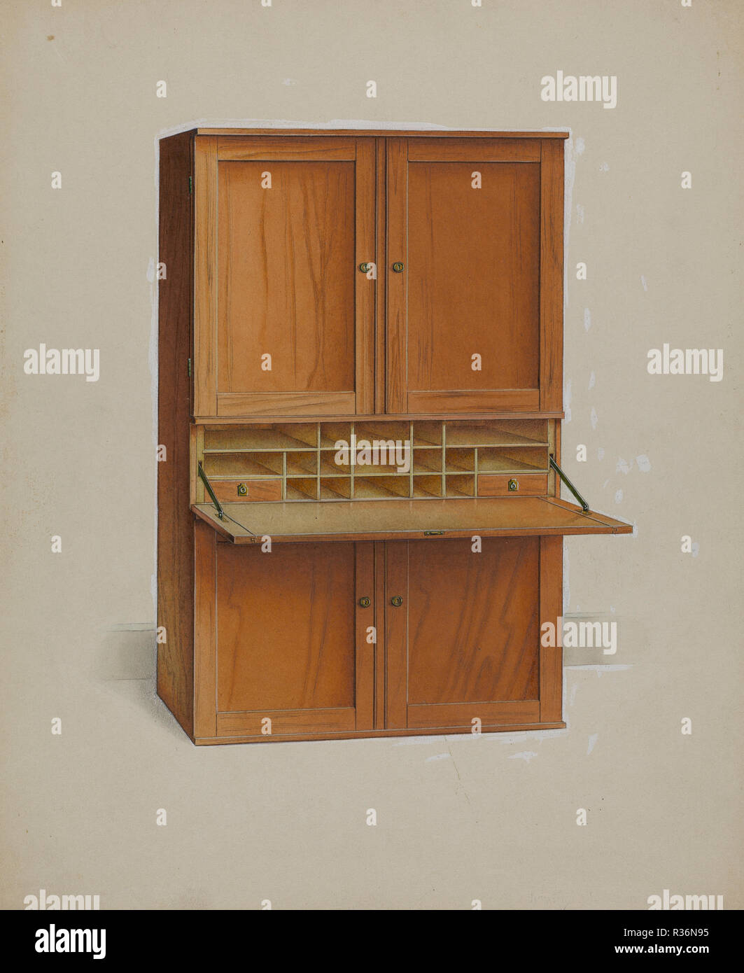Shaker Desk. Dated: c. 1938. Dimensions: overall: 27.9 x 22.9 cm (11 x ...
