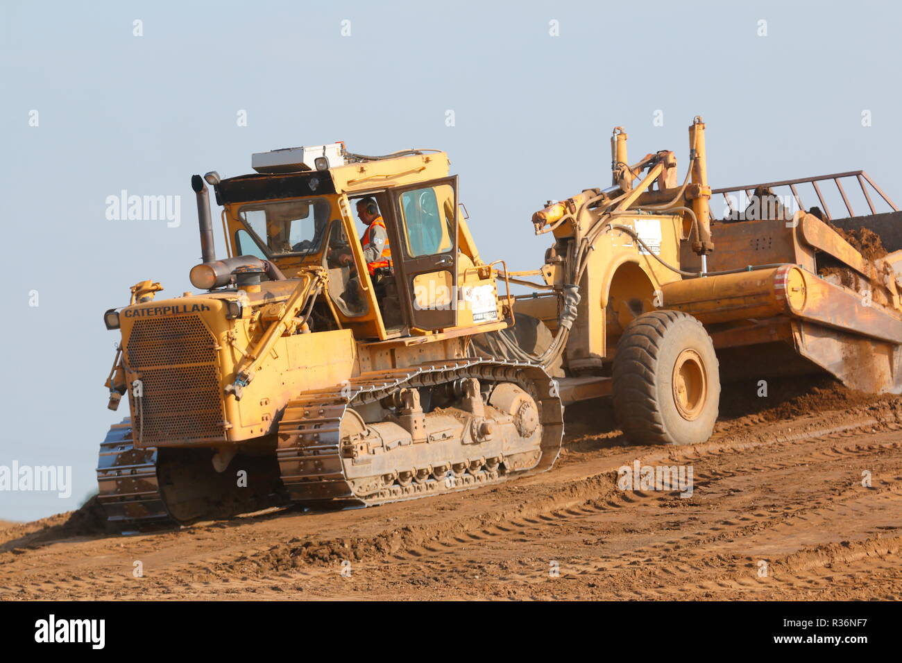 Caterpillar tractor and box hi-res stock photography and images - Alamy