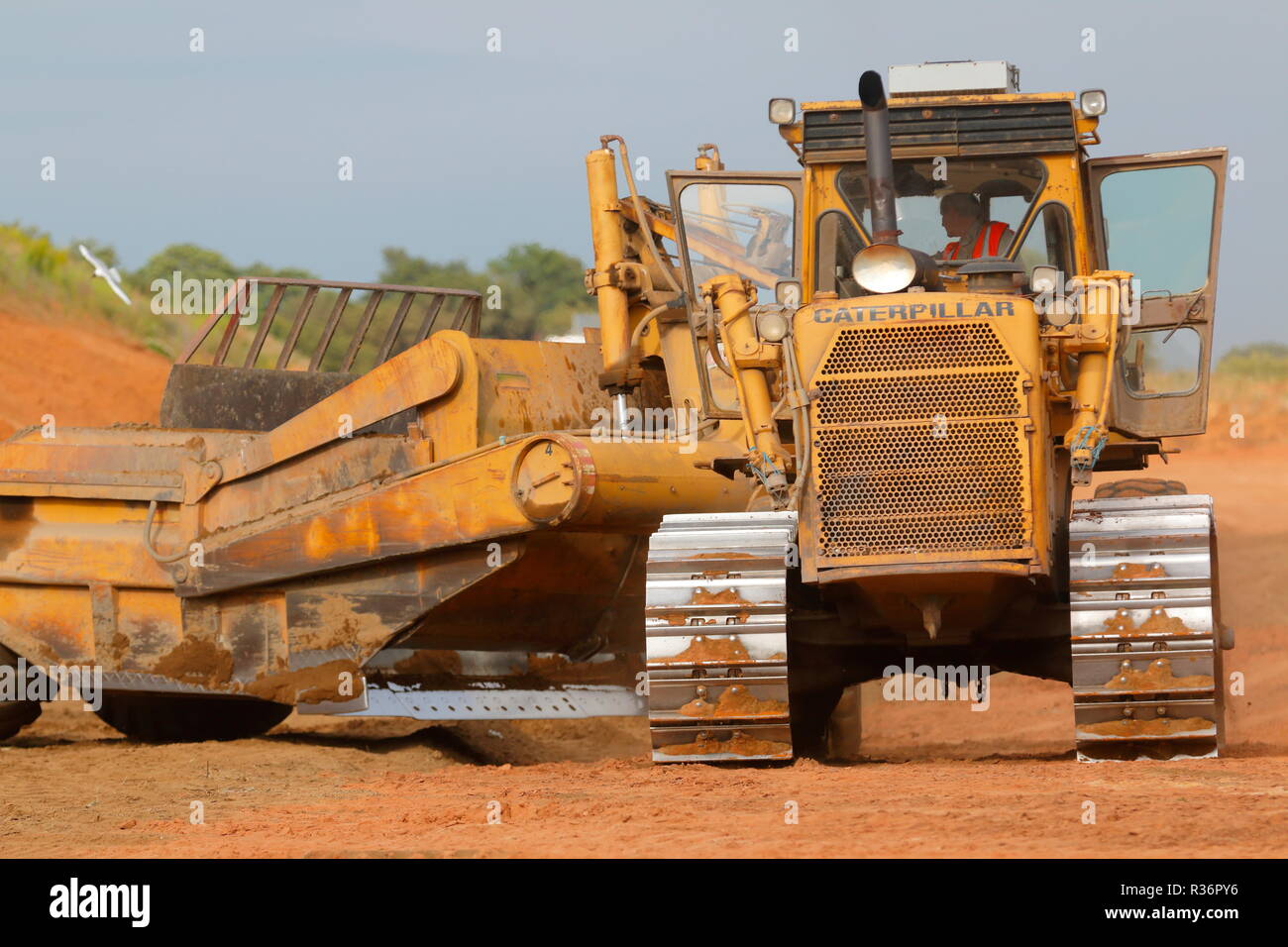 R Billings Caterpillar motor scrapers removing over burden on the early ...