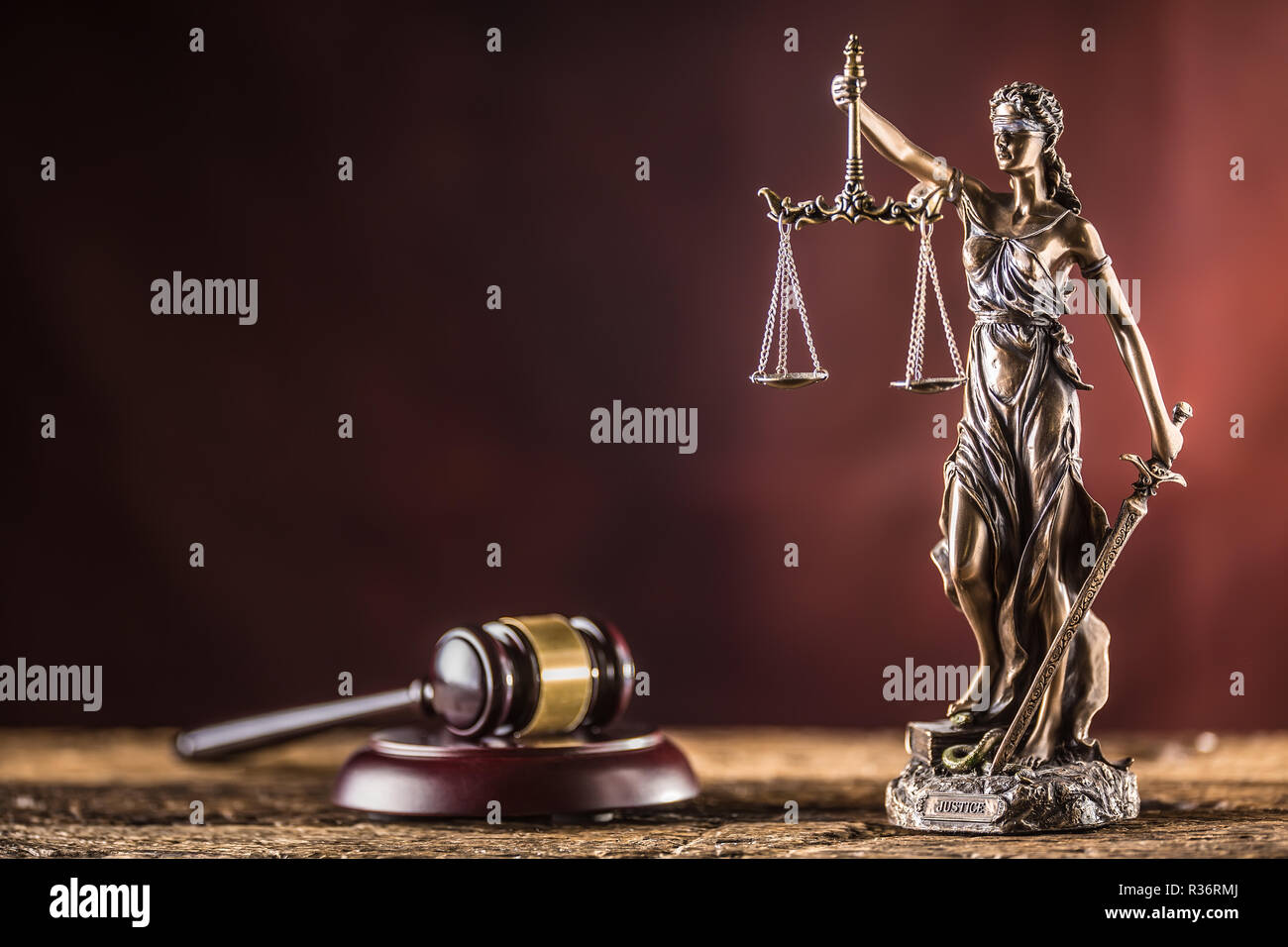 Female judge with scale hi-res stock photography and images - Alamy