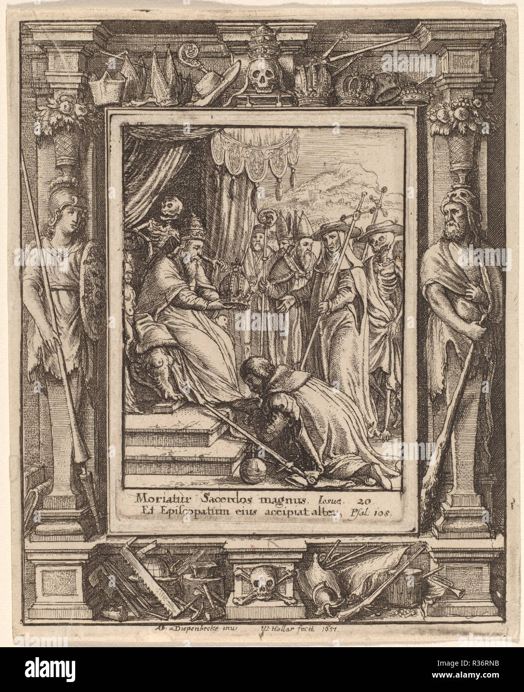 The Pope. Dated: 1651. Medium: etching with border "Minerva and ...