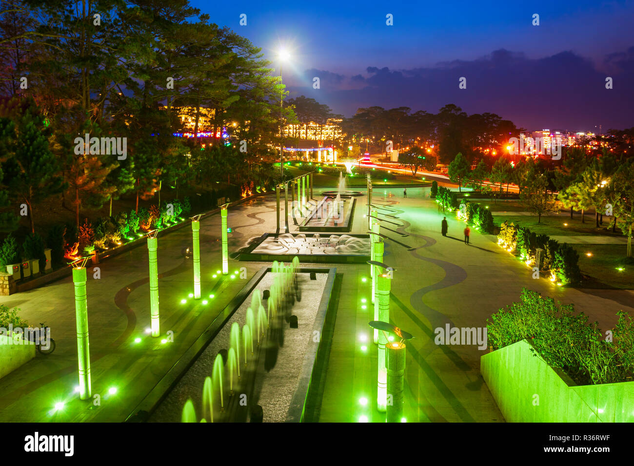 Lam Vien Square in Dalat at sunset, Vietnam Stock Photo - Alamy