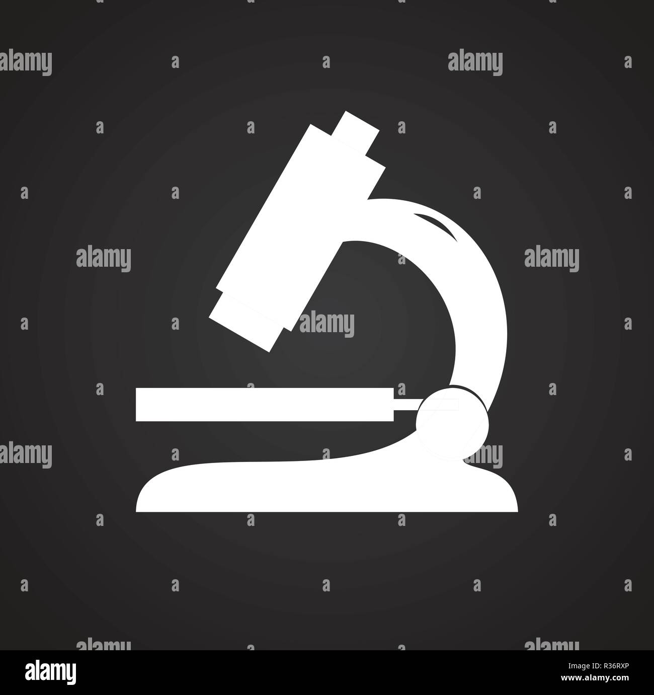 Microscope on black background icon Stock Vector Image & Art - Alamy
