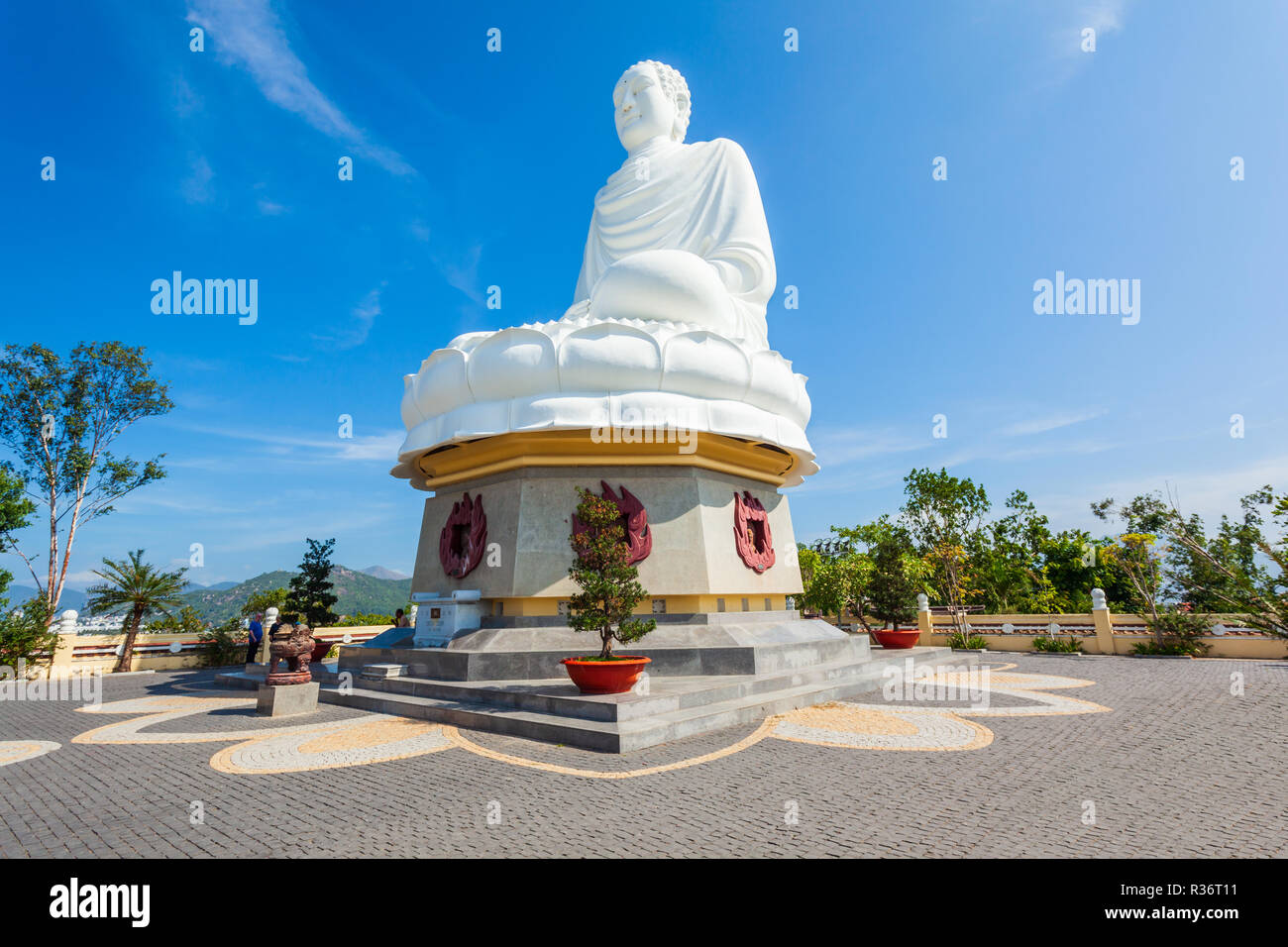 Big Buddha statue at the Long Son Pagoda or Chua Long Son, a Buddhist ...