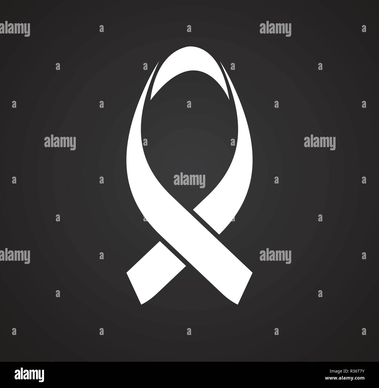 Cancer awareness sign on black background icon Stock Vector Image & Art ...