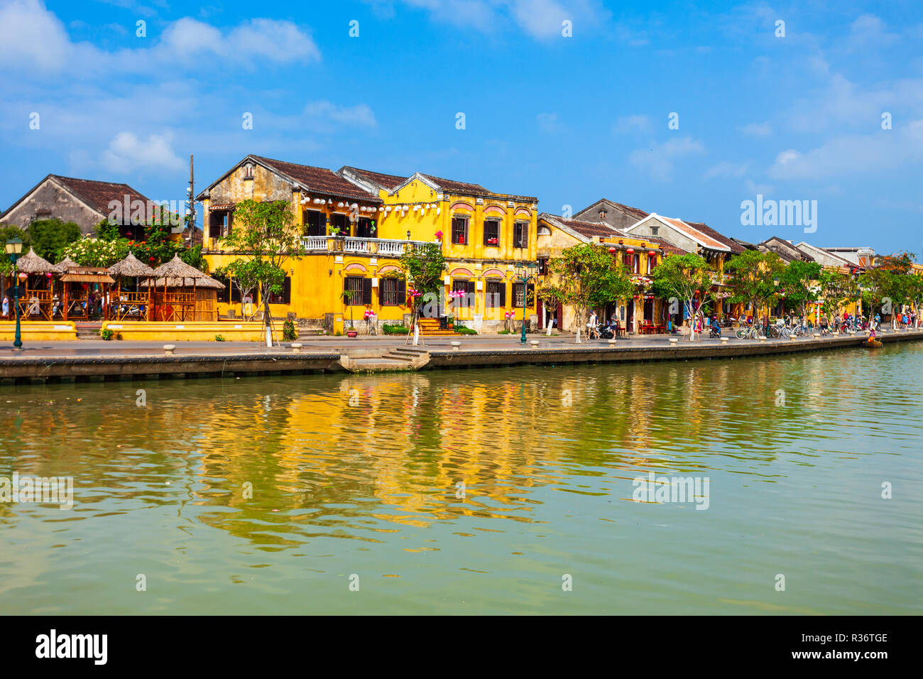 Hoi An Ancient Town Riverfront In Quang Nam Province Of Vietnam Stock