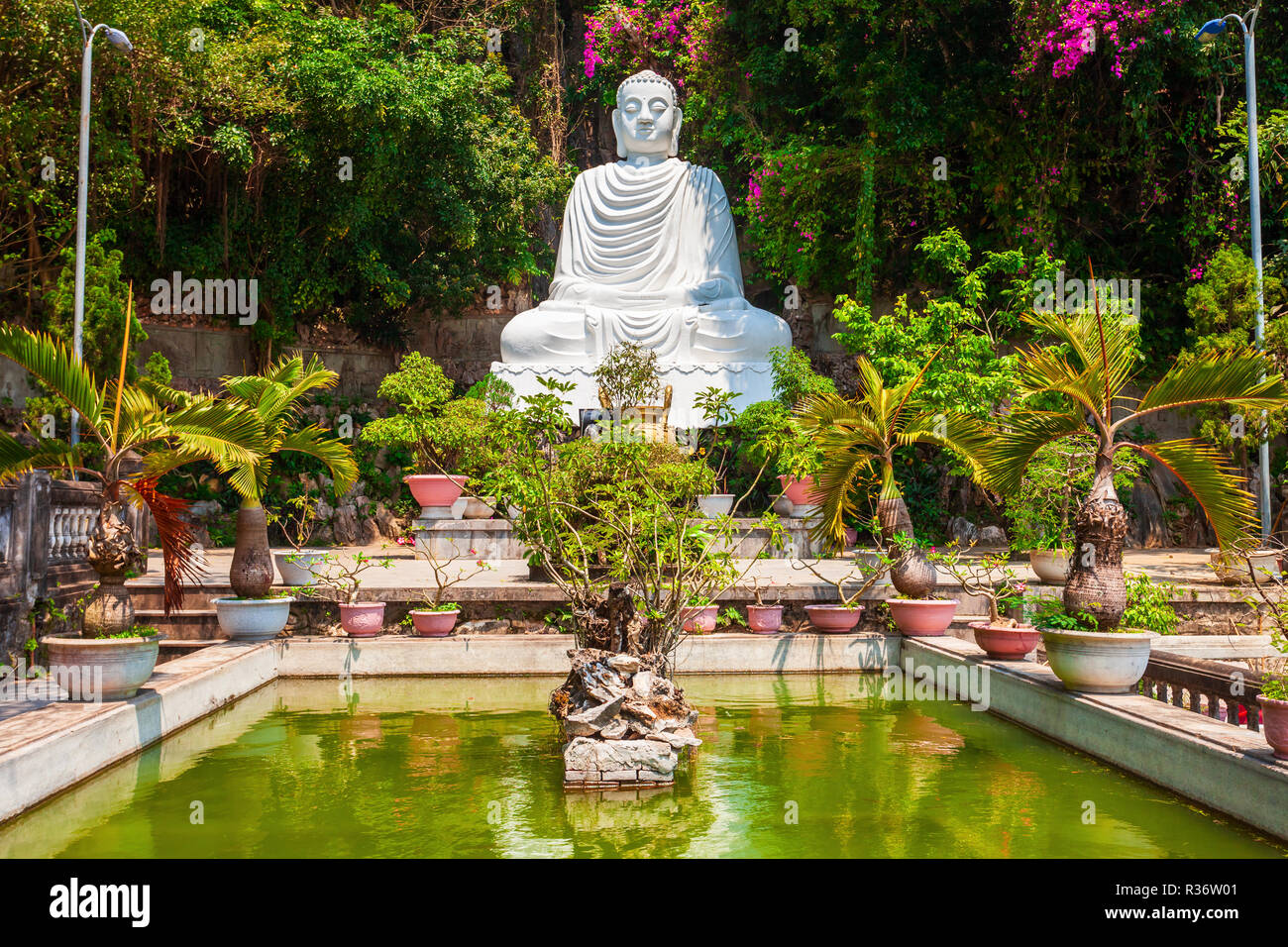 Temple pagoda at the marble mountains in Danang city in Vietnam Stock ...