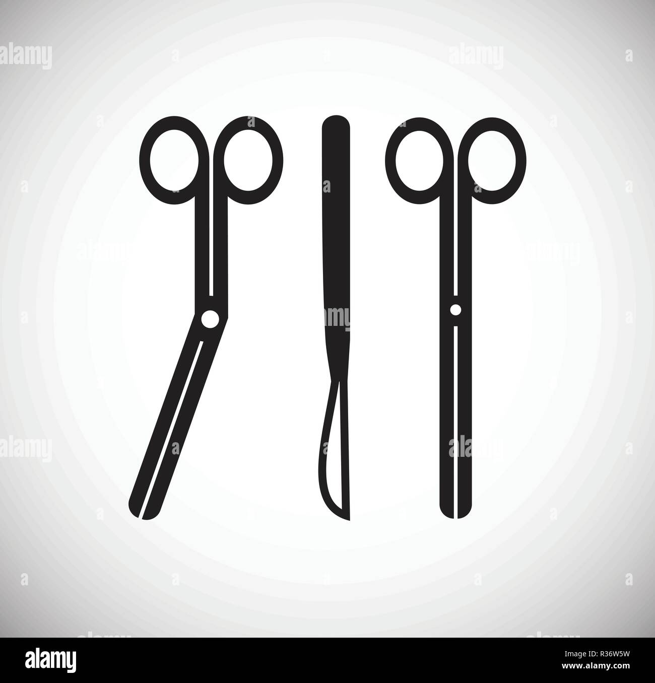 Surgical instruments on white background icons Stock Vector Image & Art ...