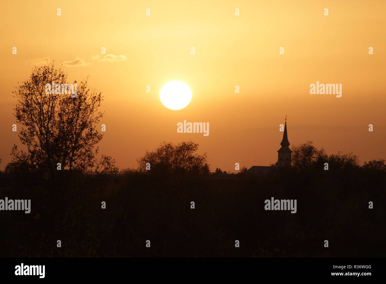 Sun goes down Stock Photo - Alamy