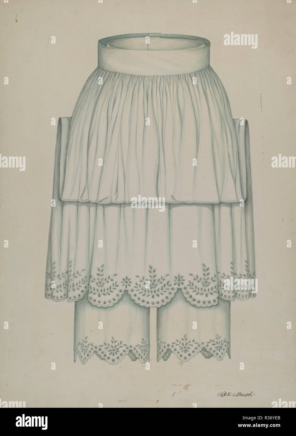 Petticoat and Pantalettes. Dated: c. 1938. Dimensions: overall: 51.2 x ...