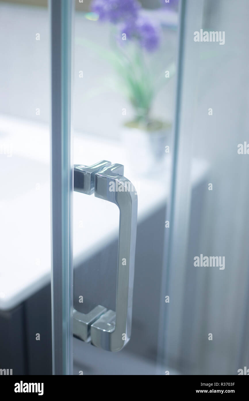 Bathroom shower showroom display of new design option for home building ...