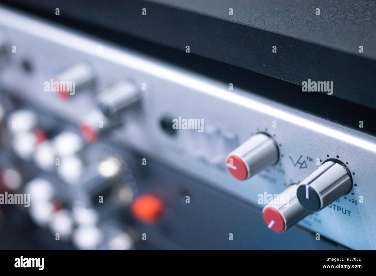 Recording studio audio computer editing mixing program sound controls for music and voice ...