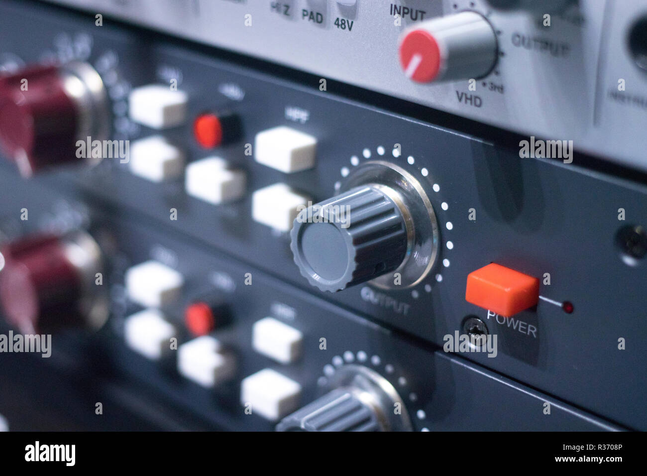 Recording studio audio computer editing mixing program sound controls ...