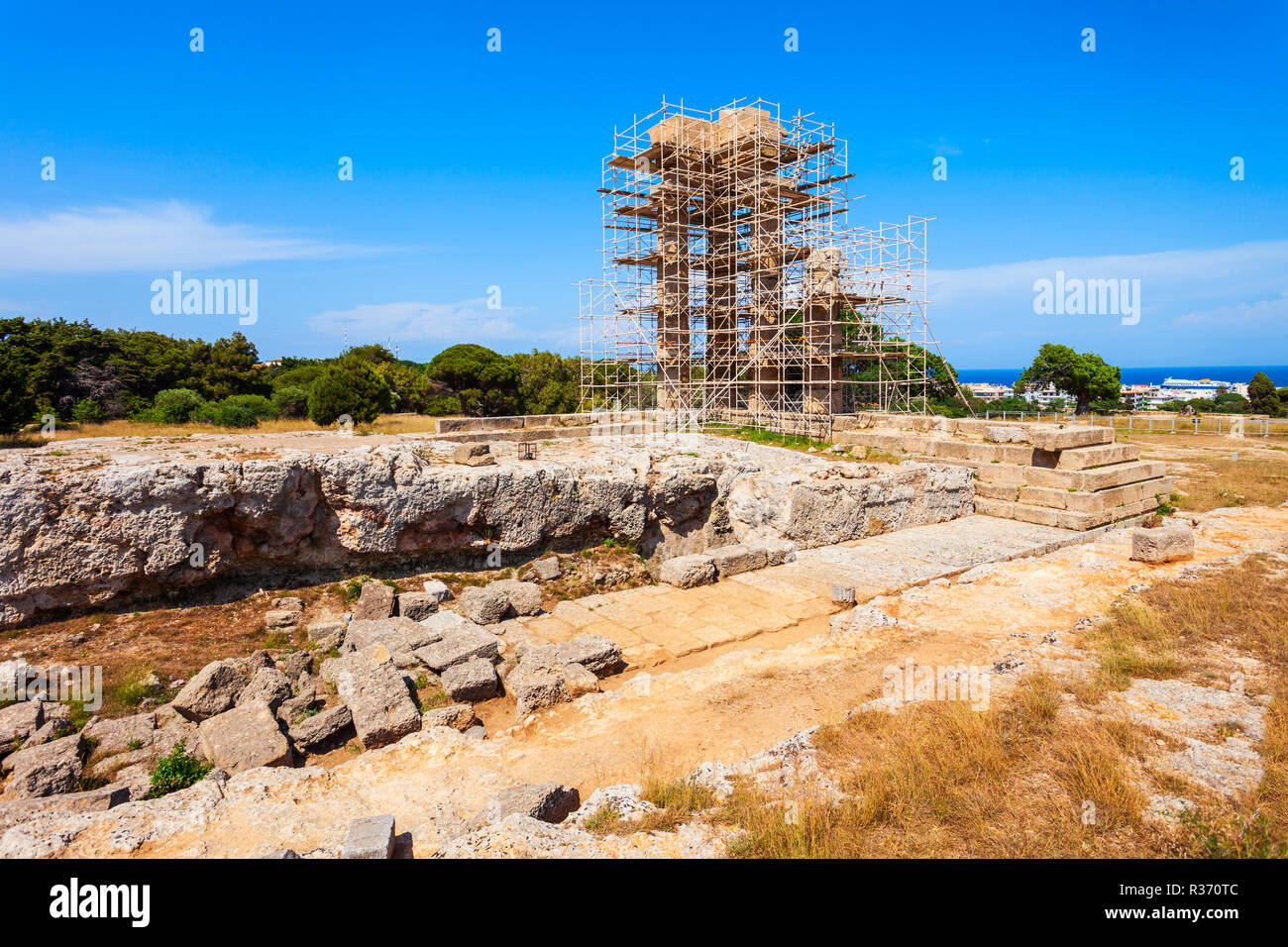 Acropolis in the Rhodes city at Rhodes island in Greece Stock Photo - Alamy