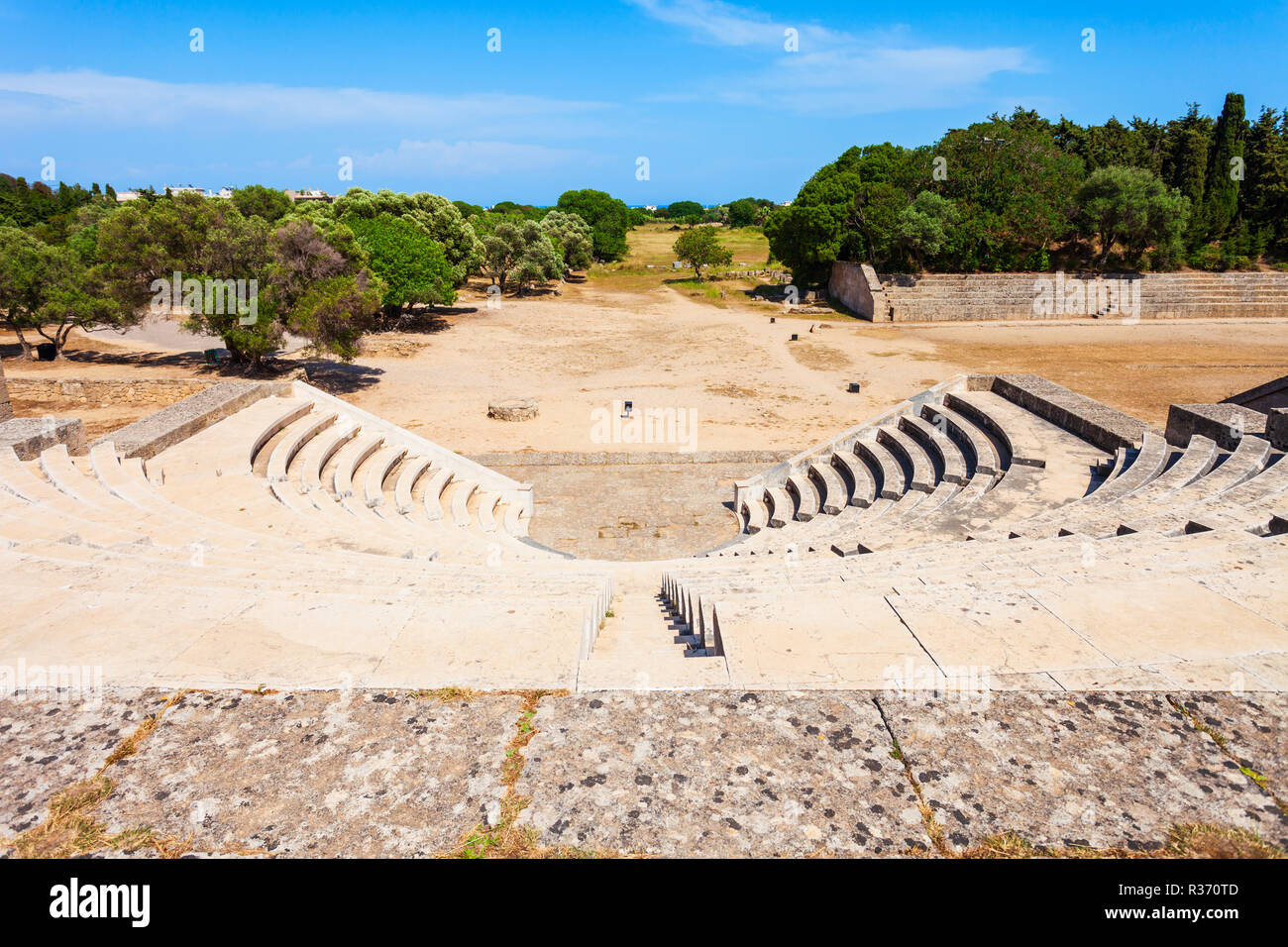 Acropolis Ancient Stadium in the Rhodes city in Rhodes island in Greece ...