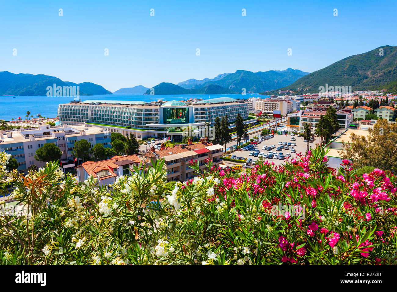 Marmaris city aerial panoramic view in Turkey Stock Photo - Alamy