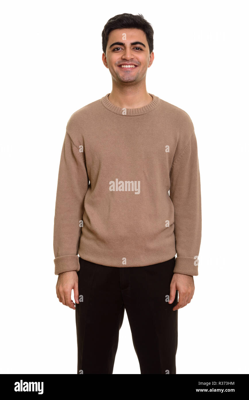 Young happy Persian man smiling looking at camera Stock Photo - Alamy