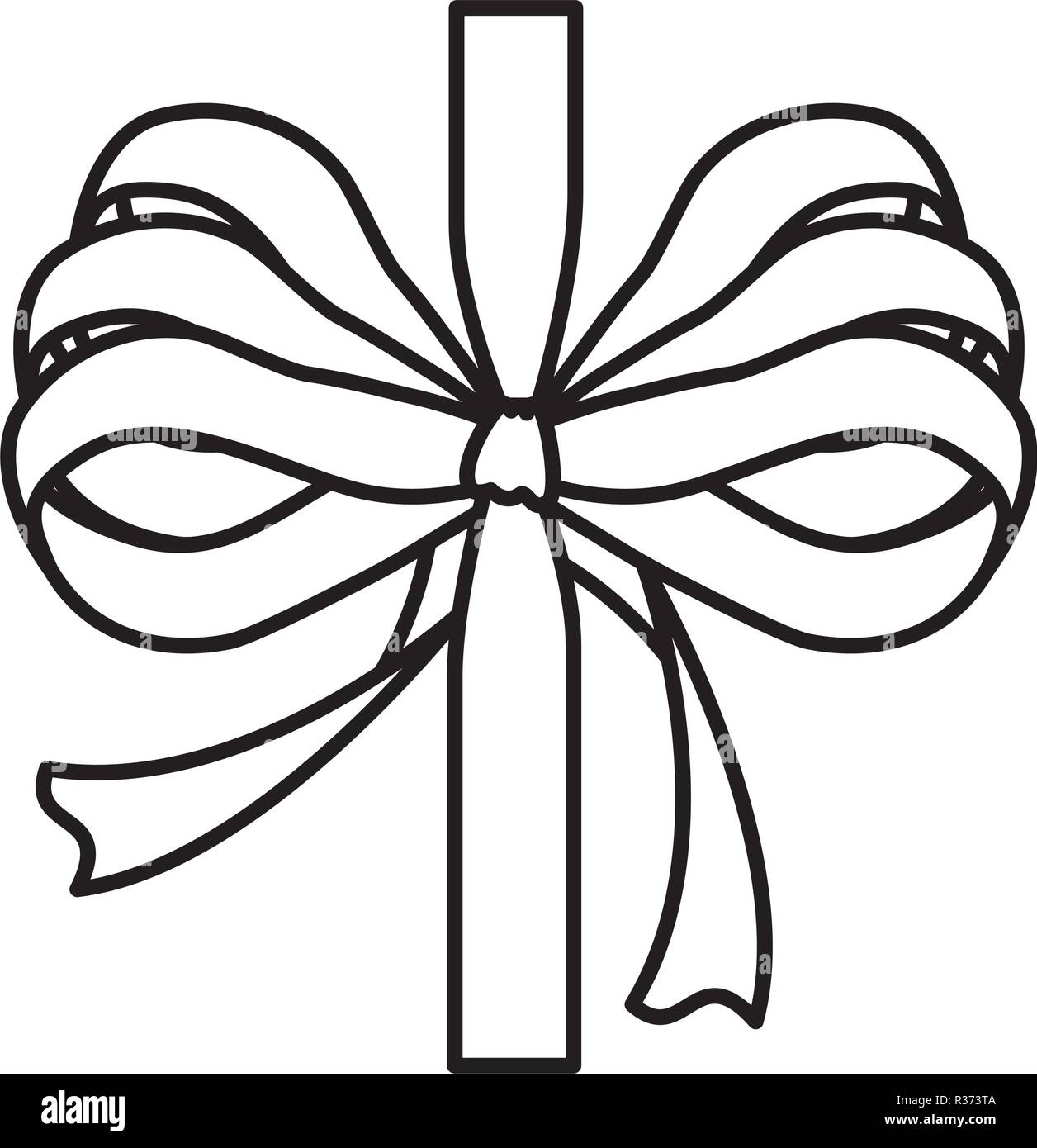 bow ribbon tape decorative vector illustration design Stock Vector ...