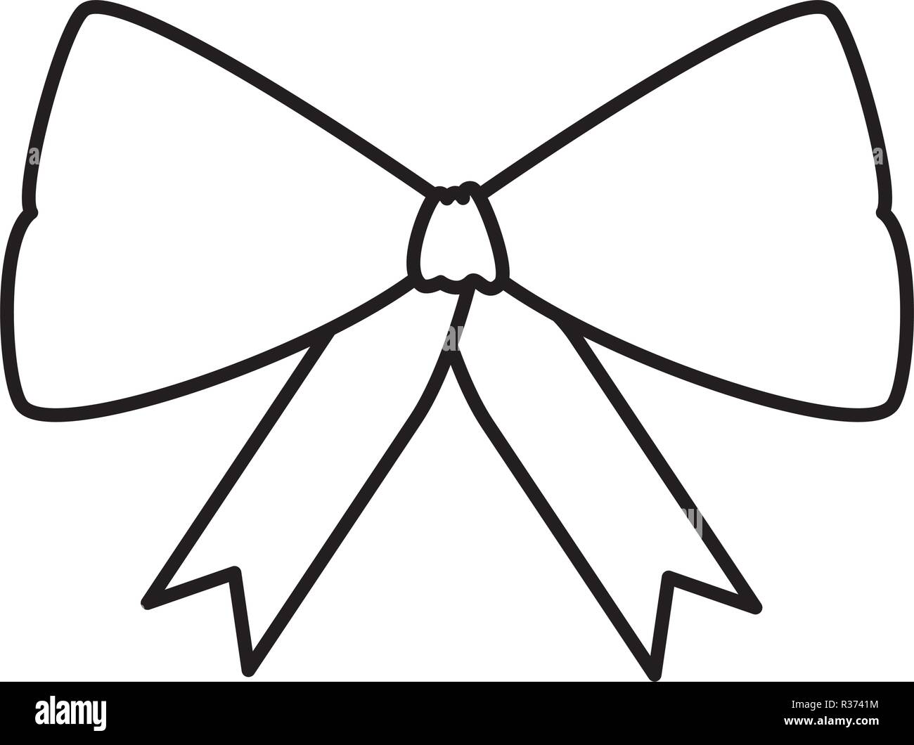 Bow Ribbon Tape Decorative Vector Illustration Design Stock Vector Image And Art Alamy