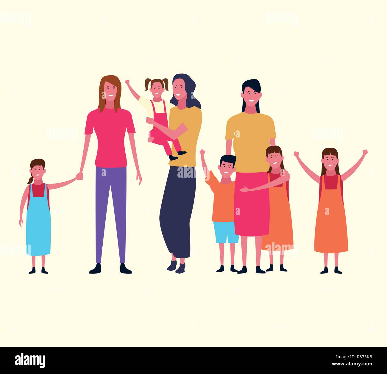 Parents with an only child Stock Vector Images - Alamy