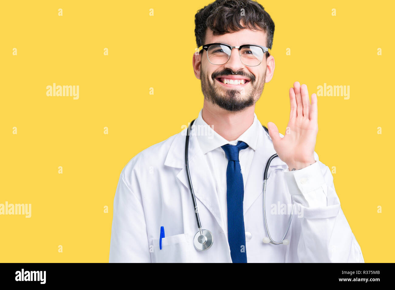 Doctor stethoscope saying hand gesture hi-res stock photography and ...