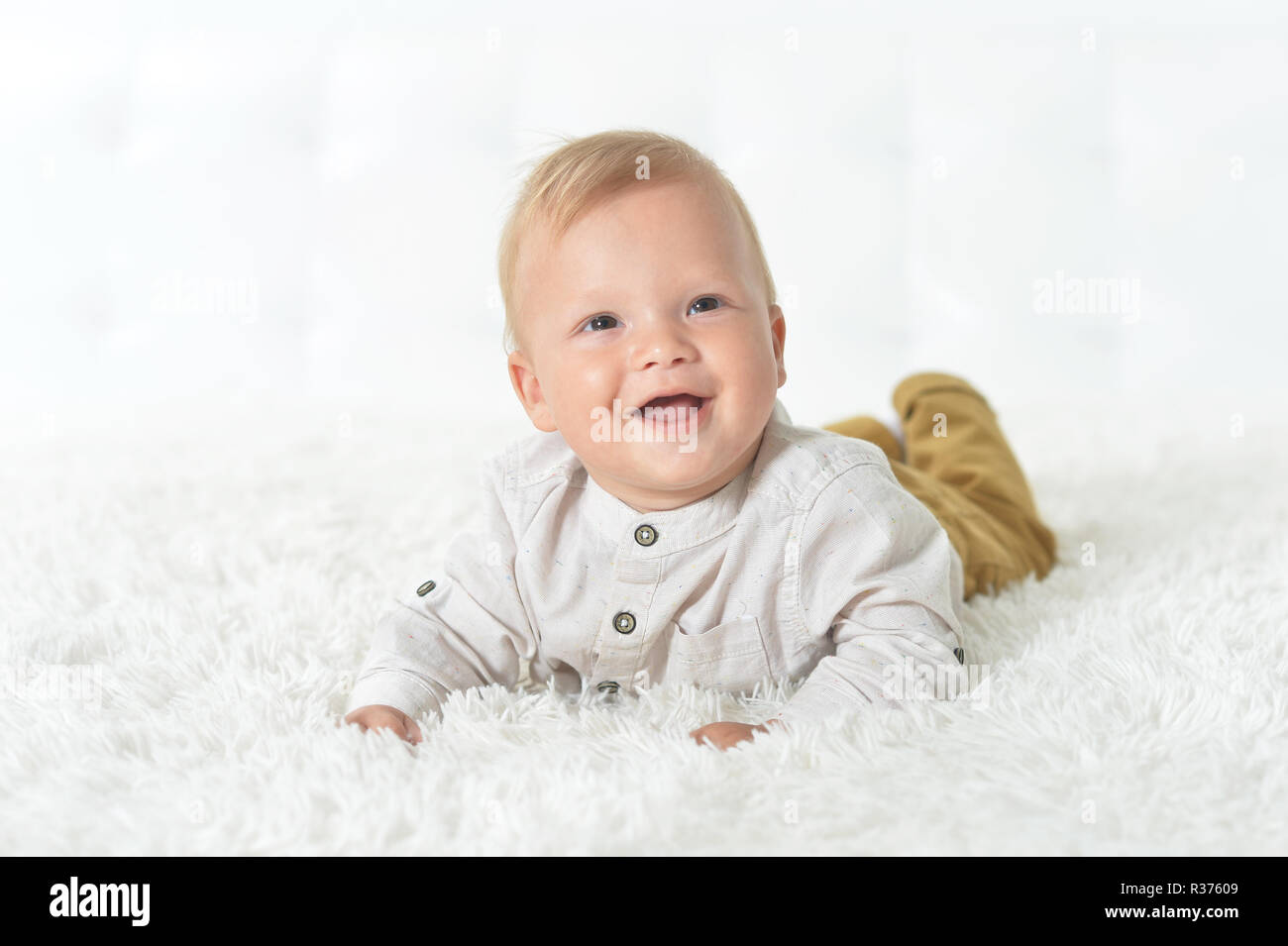 Portrait of a cute beautiful baby boy Stock Photo - Alamy