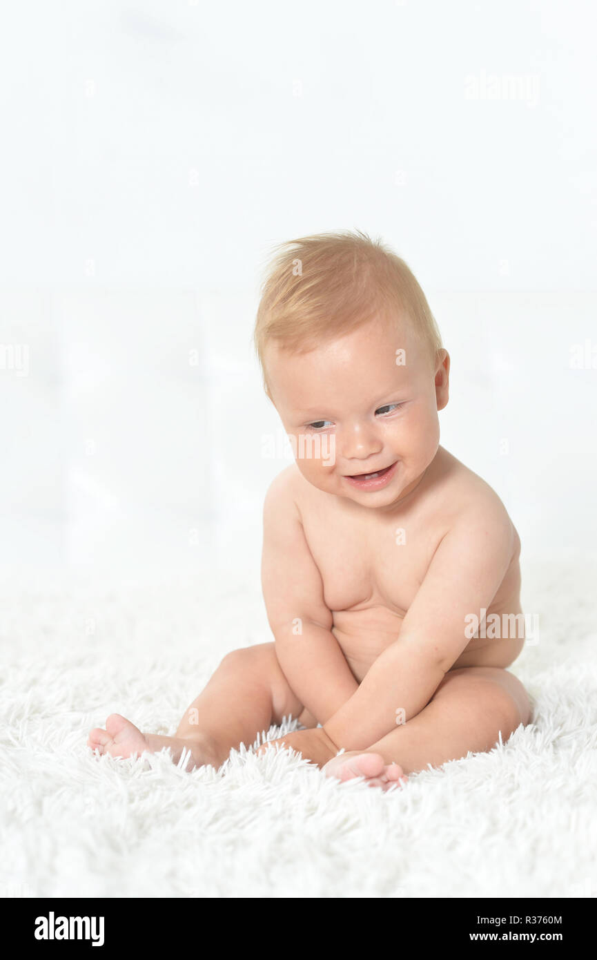 Portrait of a cute beautiful baby boy Stock Photo - Alamy