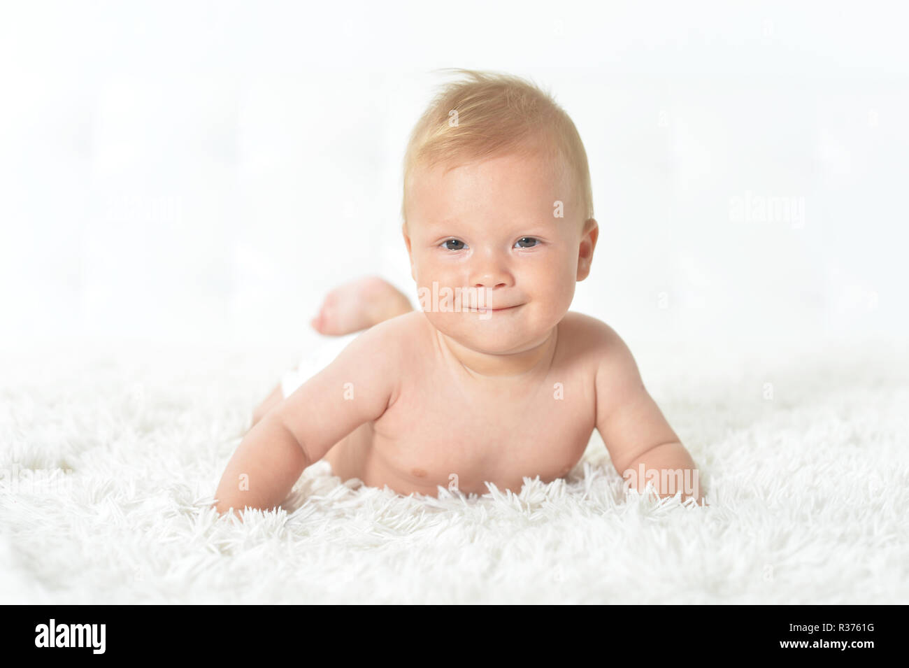 Portrait of a cute beautiful baby boy Stock Photo - Alamy