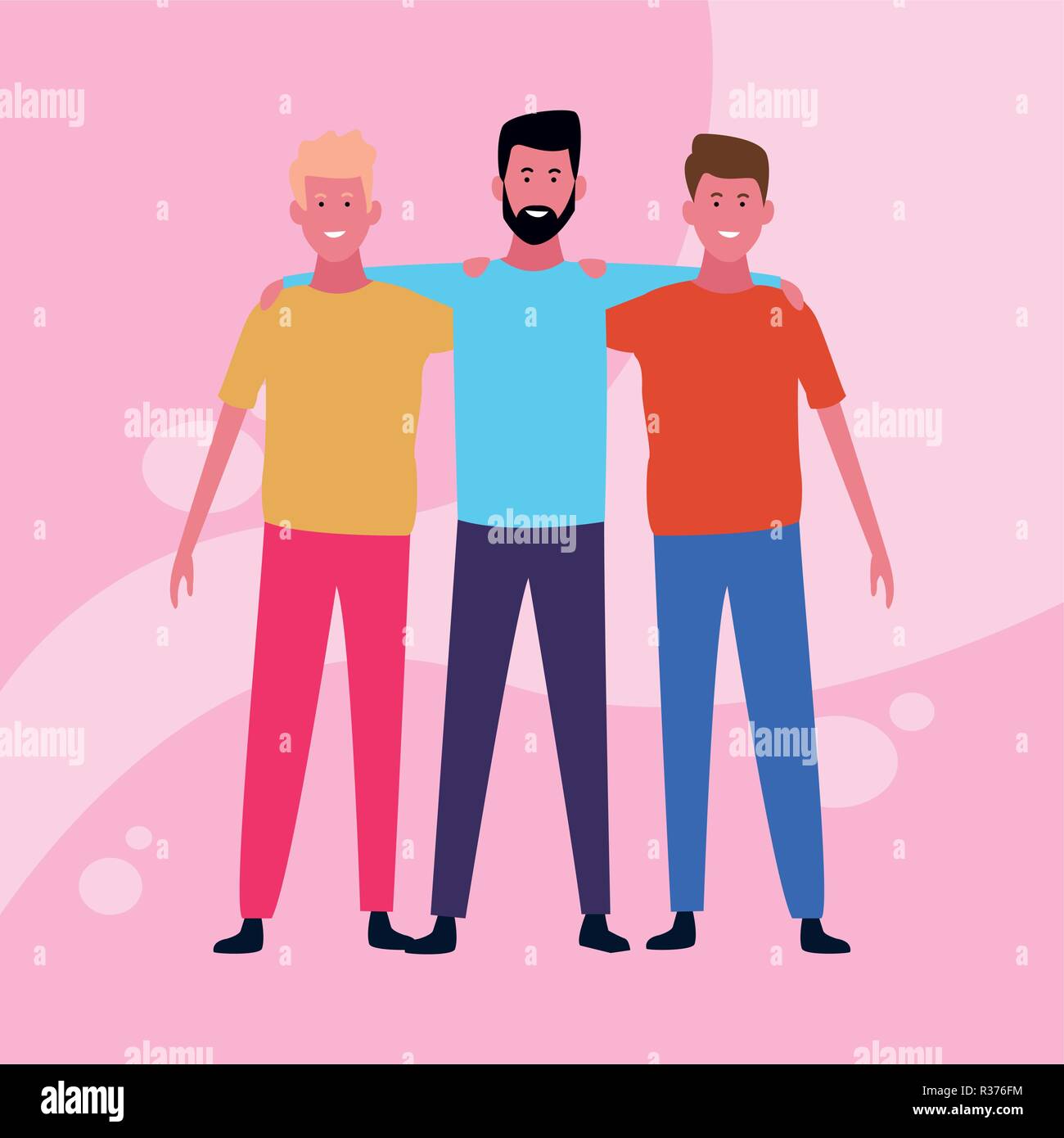 dancing people avatar only men with colorful background vector ...