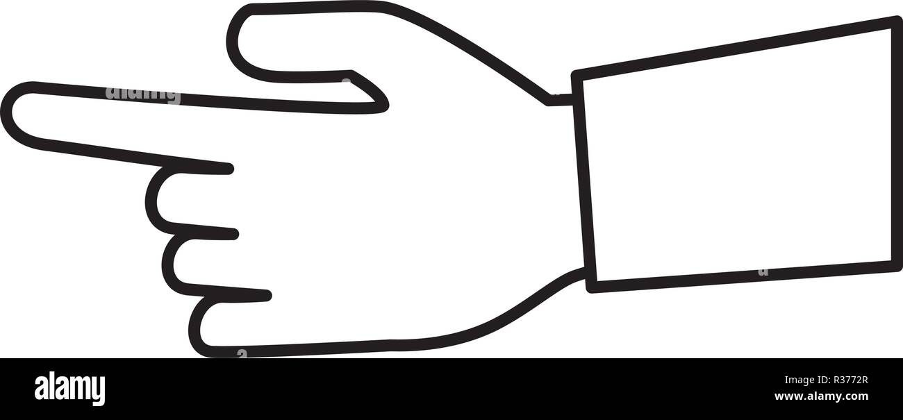 hand human index isolated icon Stock Vector Image & Art - Alamy