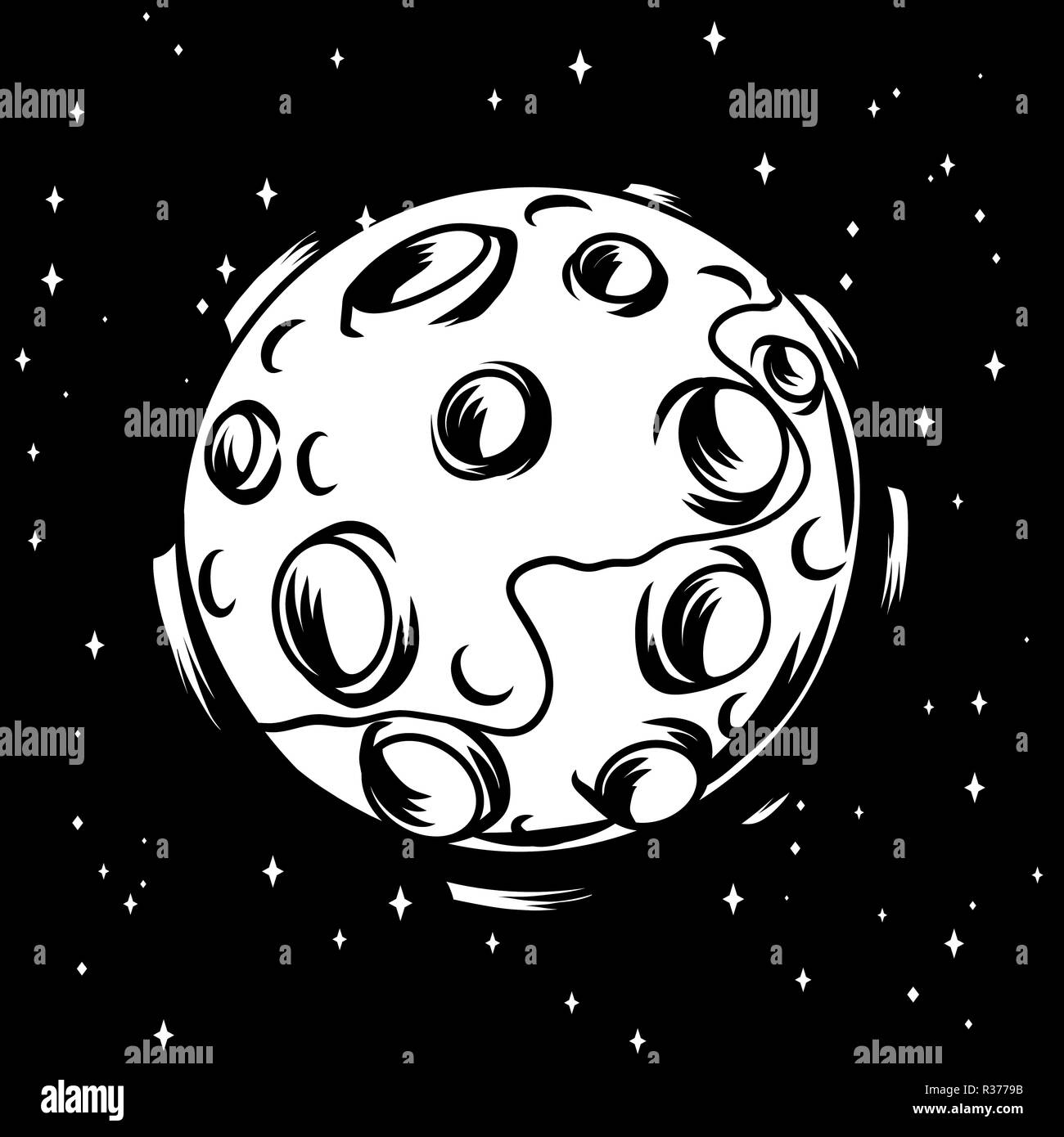 Moon crater surface Stock Vector Images - Alamy