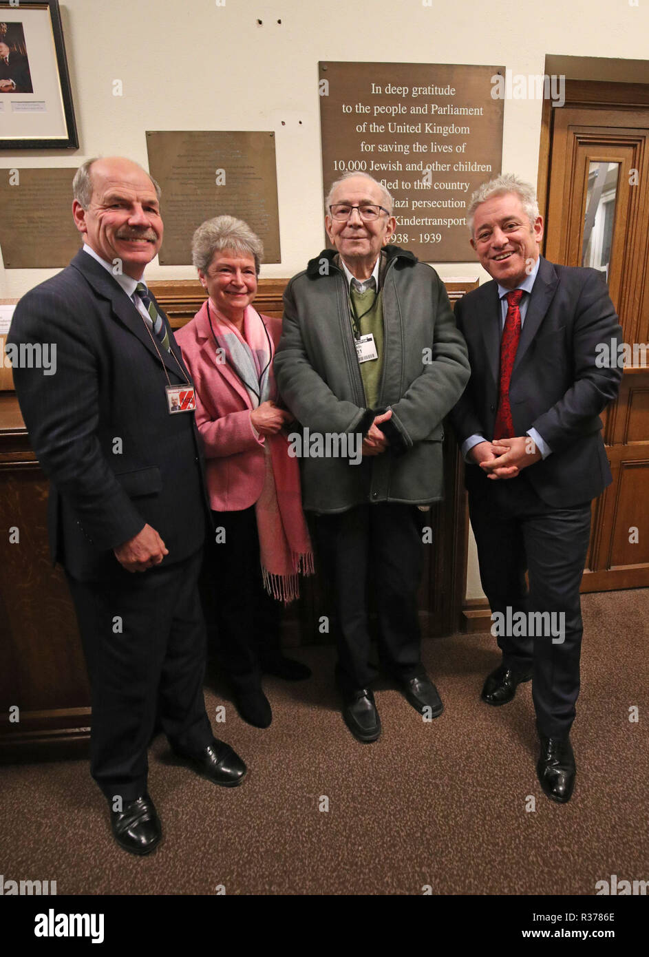 Paul Willer (2nd right), a Jewish refugee who escaped Germany in 1939 ...