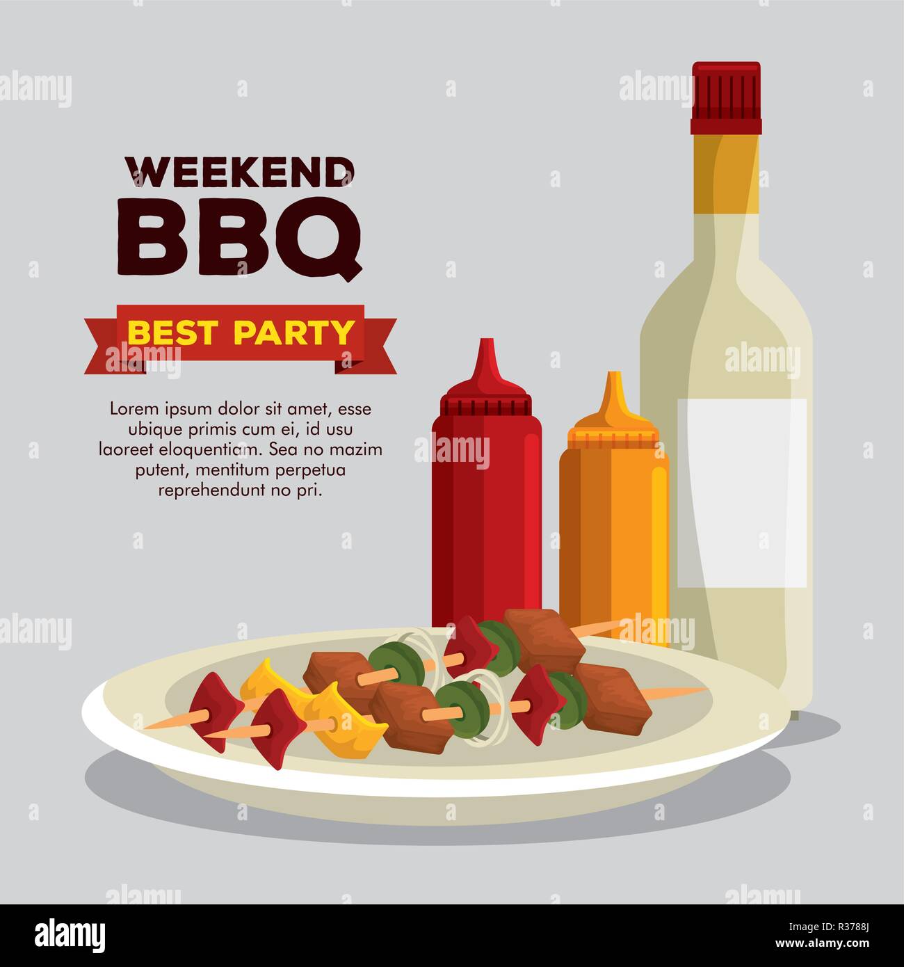 Grill sauces Stock Vector Images - Alamy