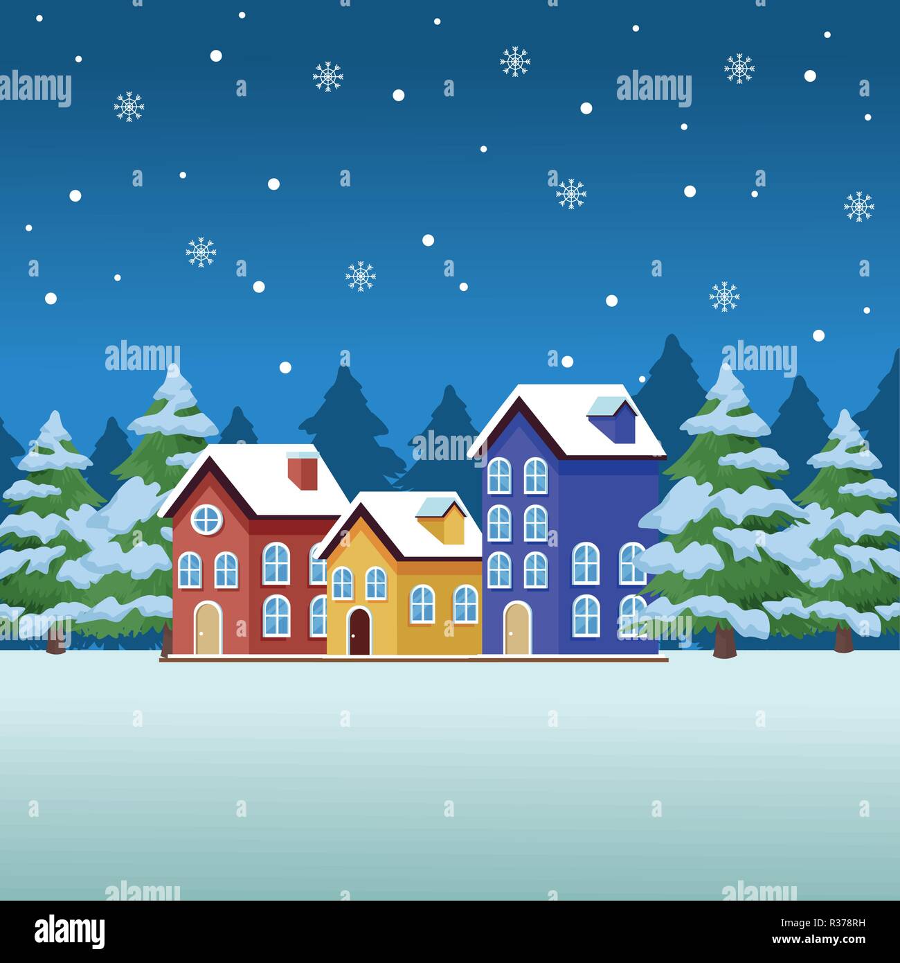 winter landscape cartoons Stock Vector Image & Art - Alamy