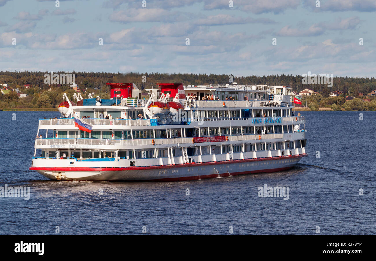 The 1978 Felix Dzerzhinsky cruise ship on the Moscow Canal, outskirts ...