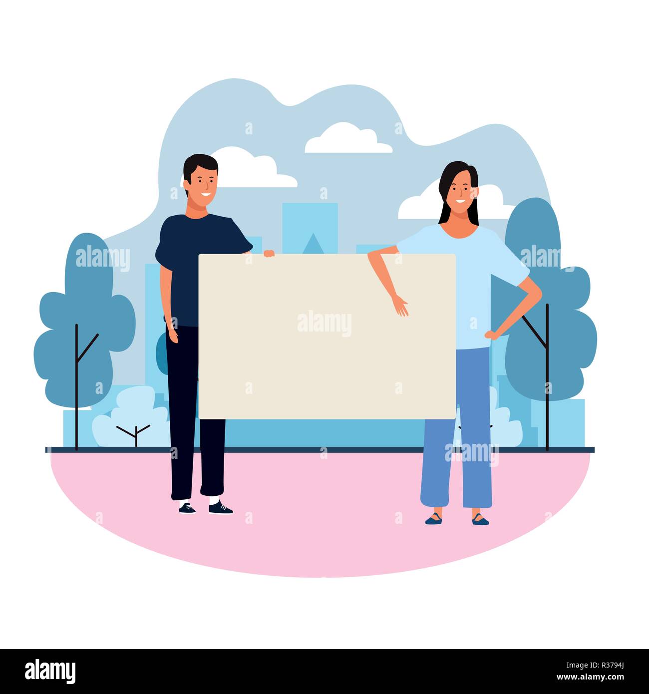 Blank advertising posters Stock Vector Images - Alamy