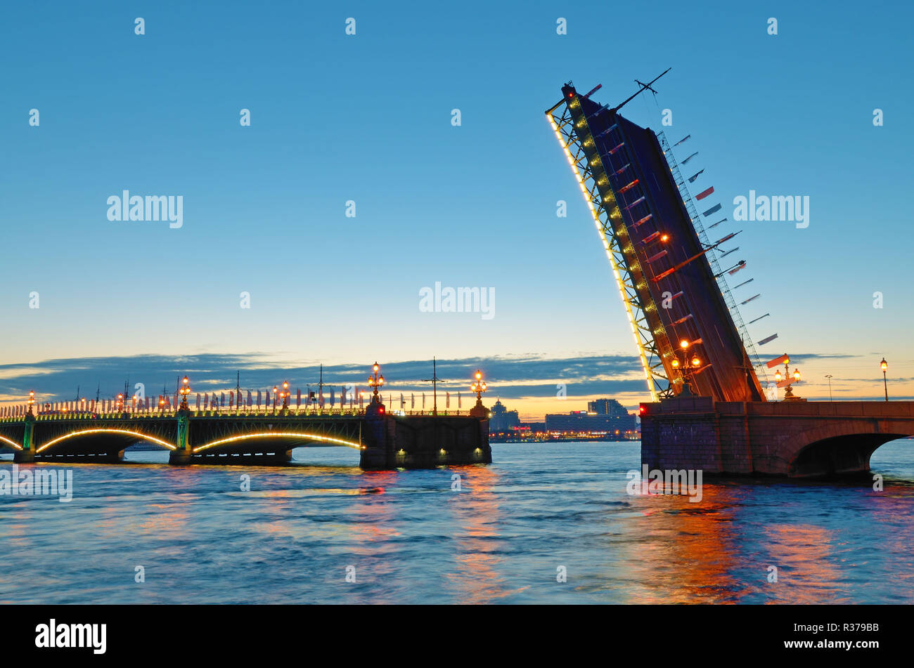 In summer, during navigation ,the city's open bridges for the passage ...