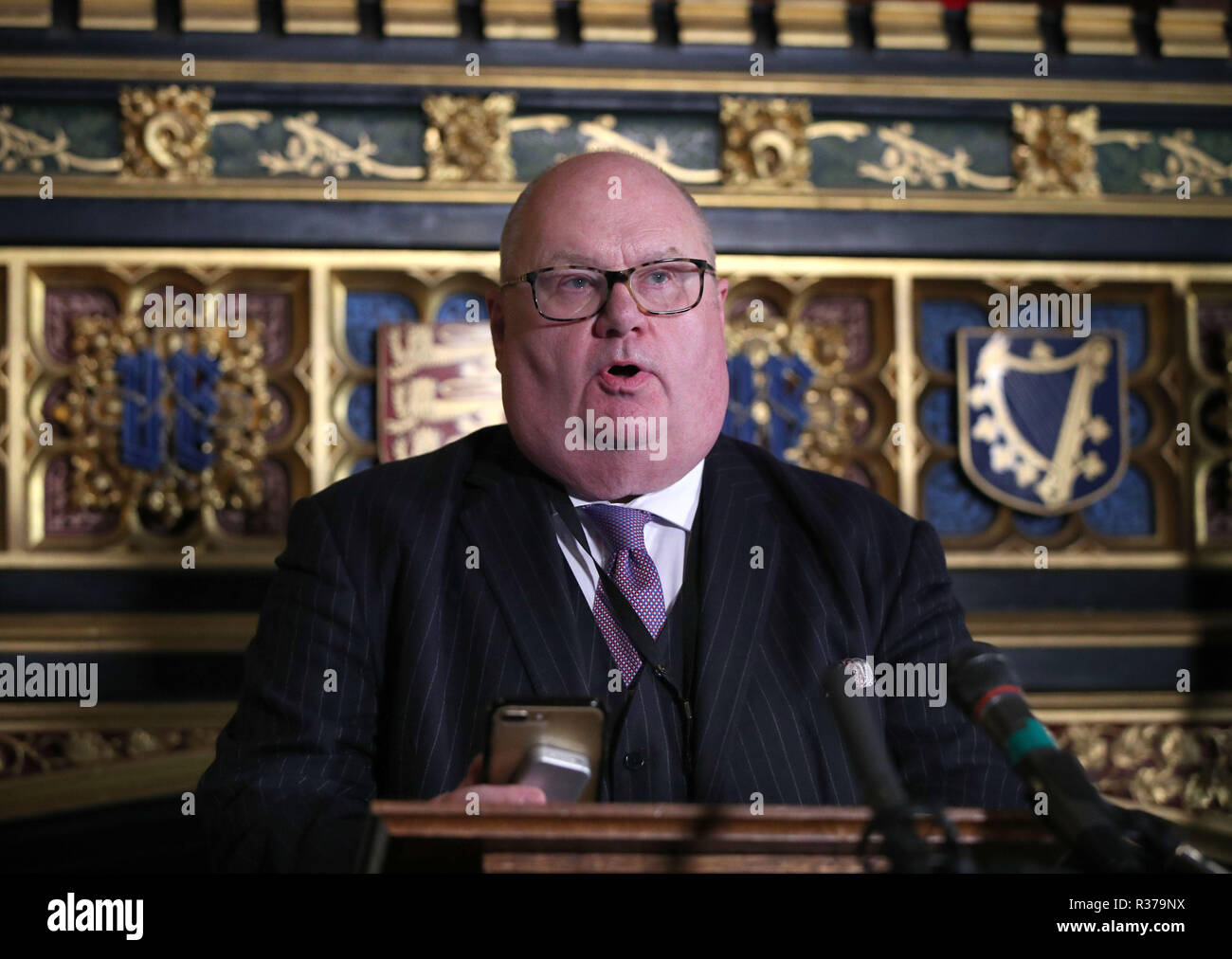 Eric Pickles speaking at an Association of Jewish Refugees event in the ...