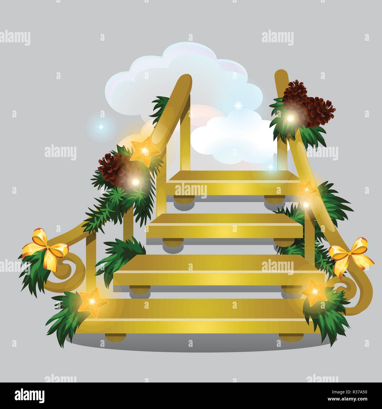 Golden steps to heaven Stock Vector Images - Alamy