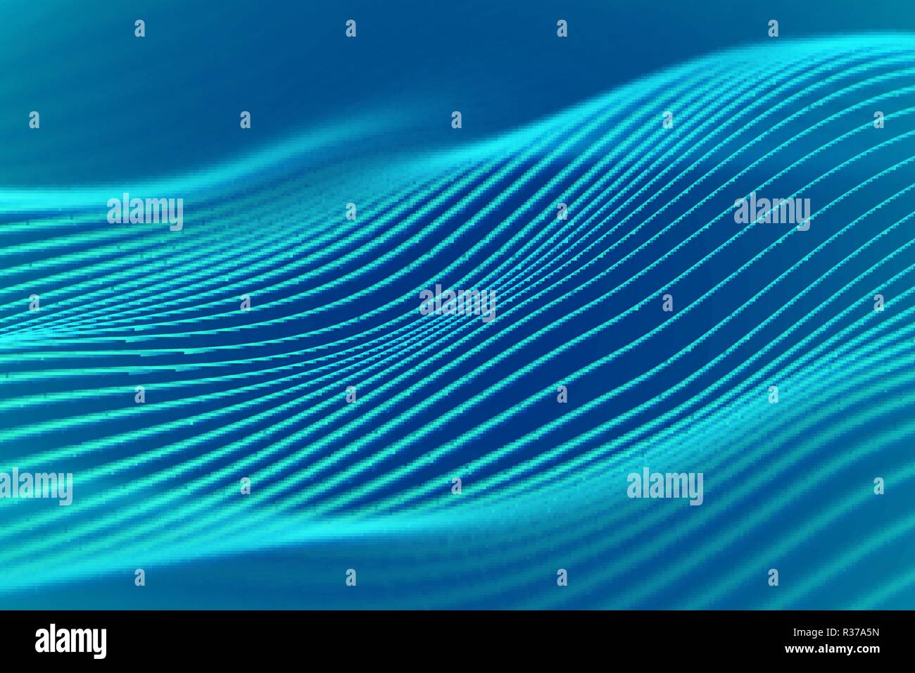 3D Sound waves. Big data abstract visualization Stock Vector Image ...