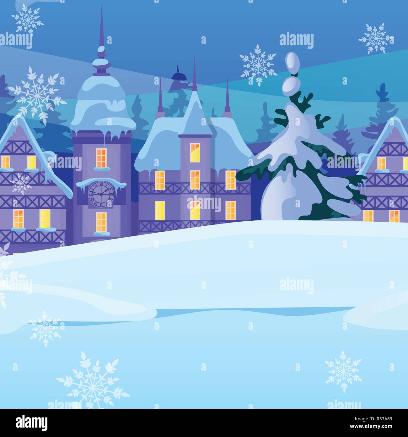 Christmas Landscape Sketch