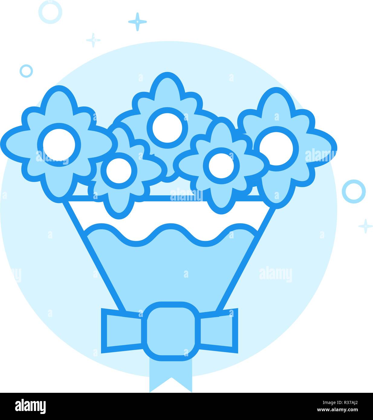 The Bride's Bouquet Flat Vector Icon, Symbol, Pictogram, Sign. Light ...