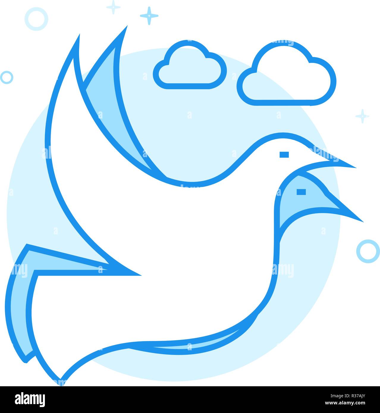 Wedding Doves or Pigeons Flat Vector Icon, Symbol, Pictogram, Sign ...