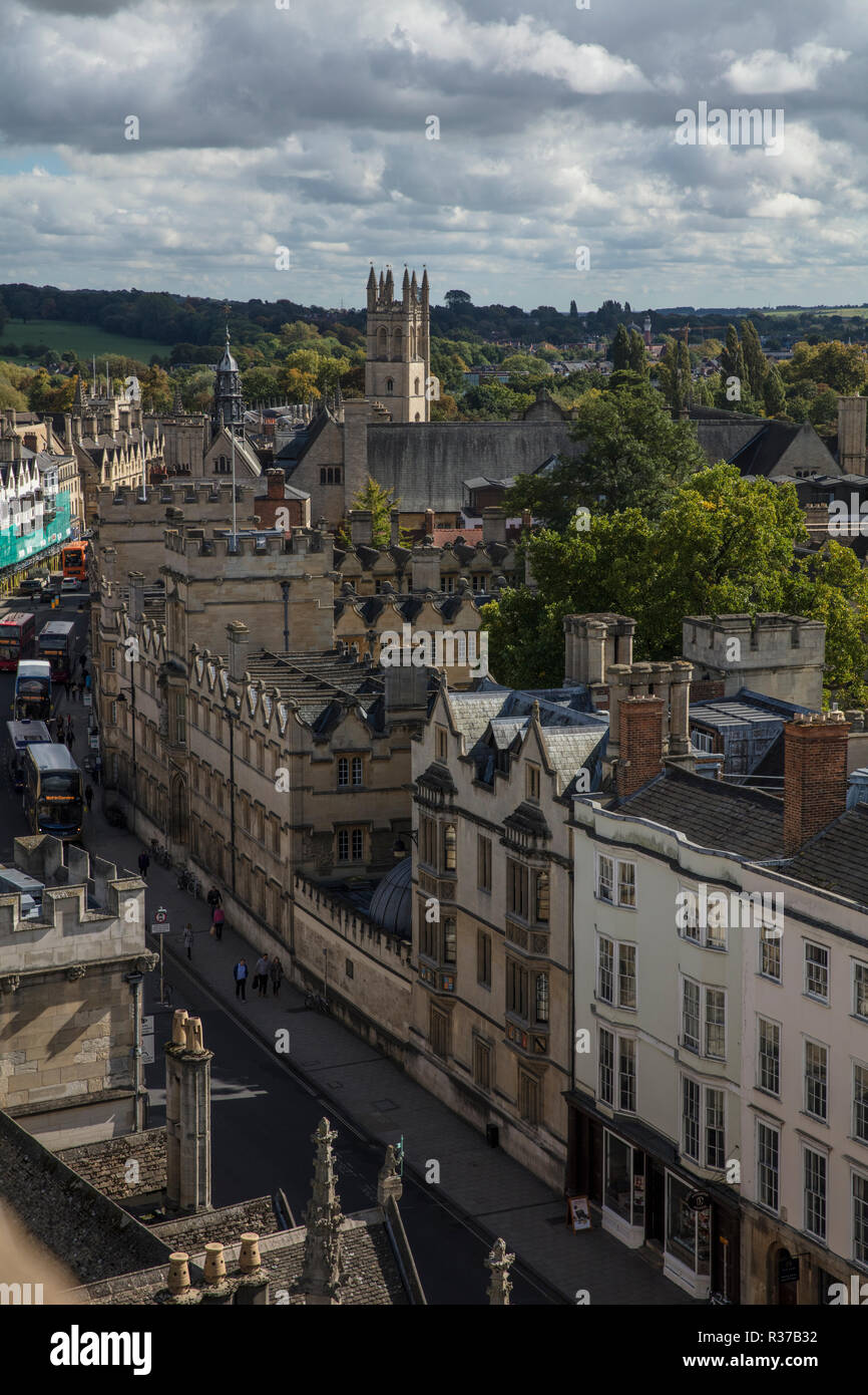 Oxford High Street View Stock Photo - Alamy