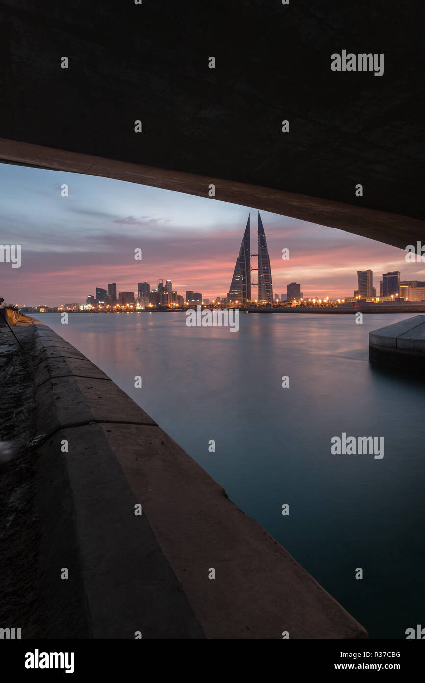 Bahrain sky line from the bay Stock Photo - Alamy