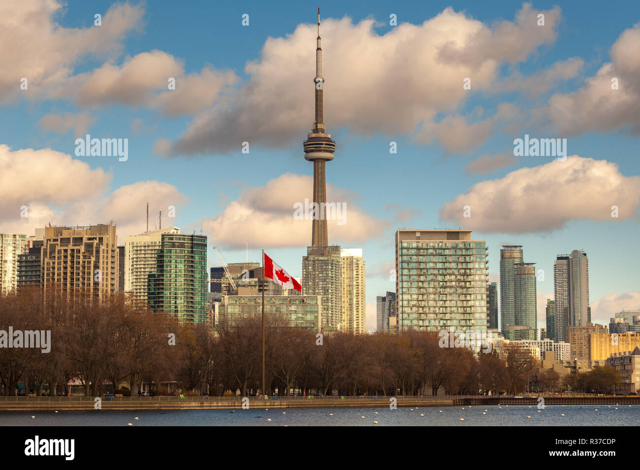 Toronto, CANADA - November 20, 2018: Landscape view of the city of ...