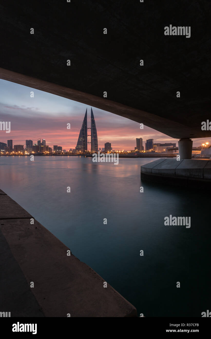 Bahrain sky line from the bay Stock Photo - Alamy