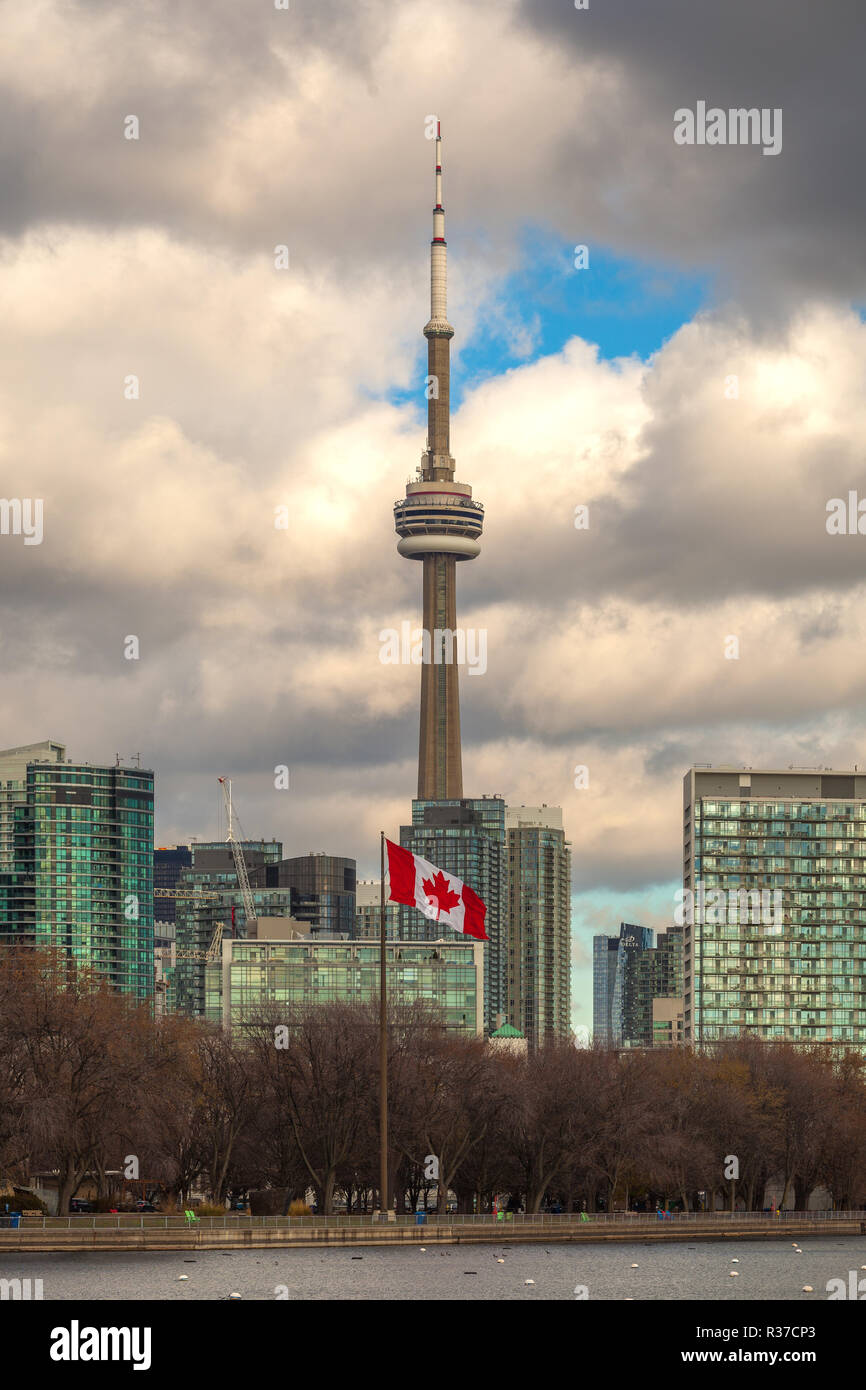 Toronto, CANADA - November 20, 2018: Landscape view of the city of ...
