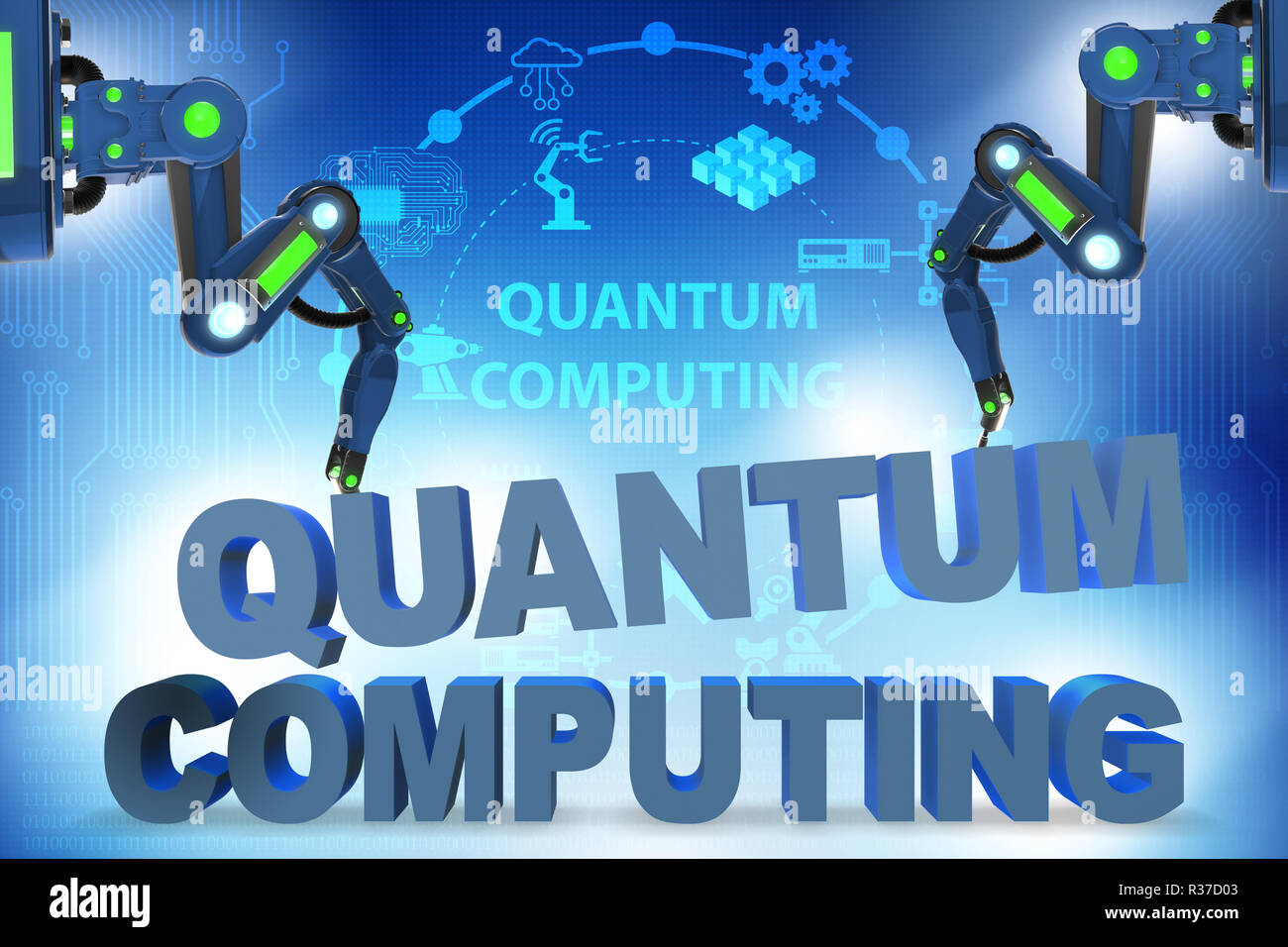 Quantum computing concept - 3d rendering Stock Photo - Alamy